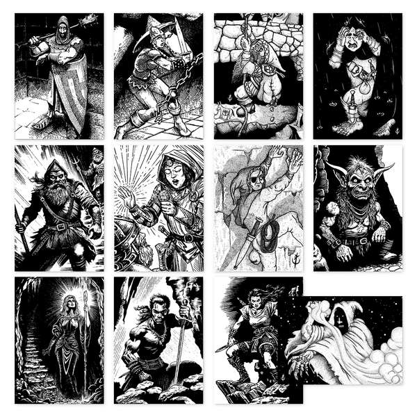 12 Premade 1st-Level Character Cards, Print + PDF (Shadowdark) - The ...