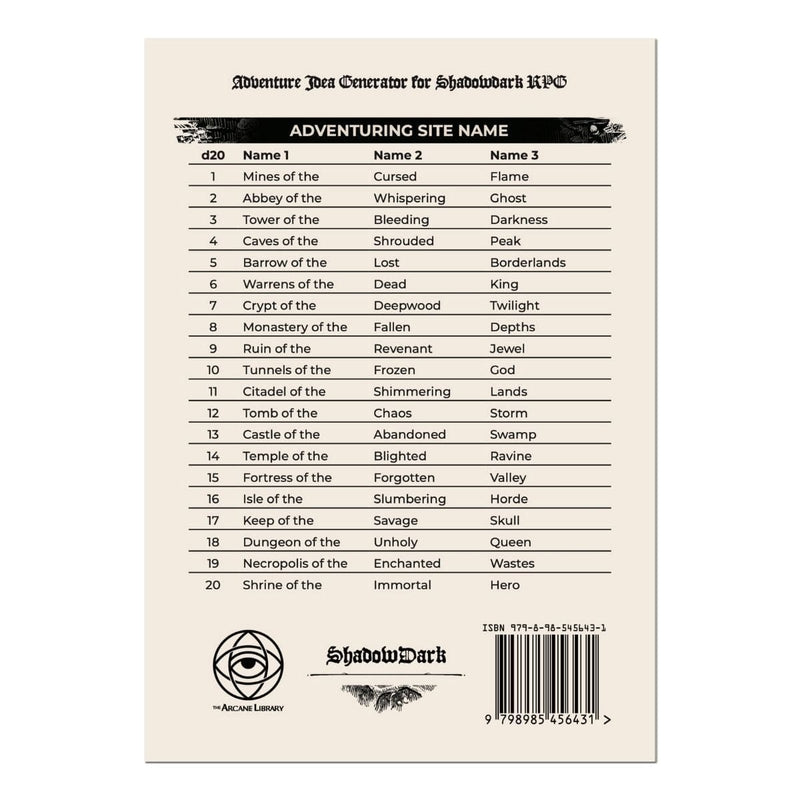 Shadowdark RPG Quickstart Set (PDF) - The Arcane Library