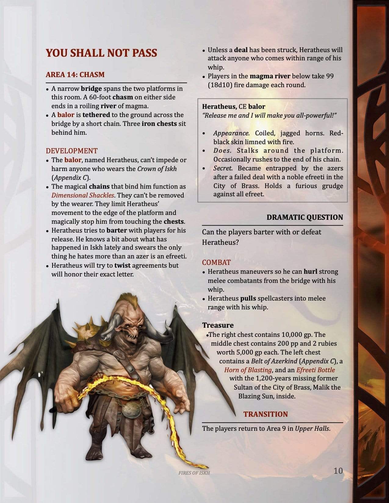 Fires of Iskh, 20th-Level Adventure (5E) - The Arcane Library