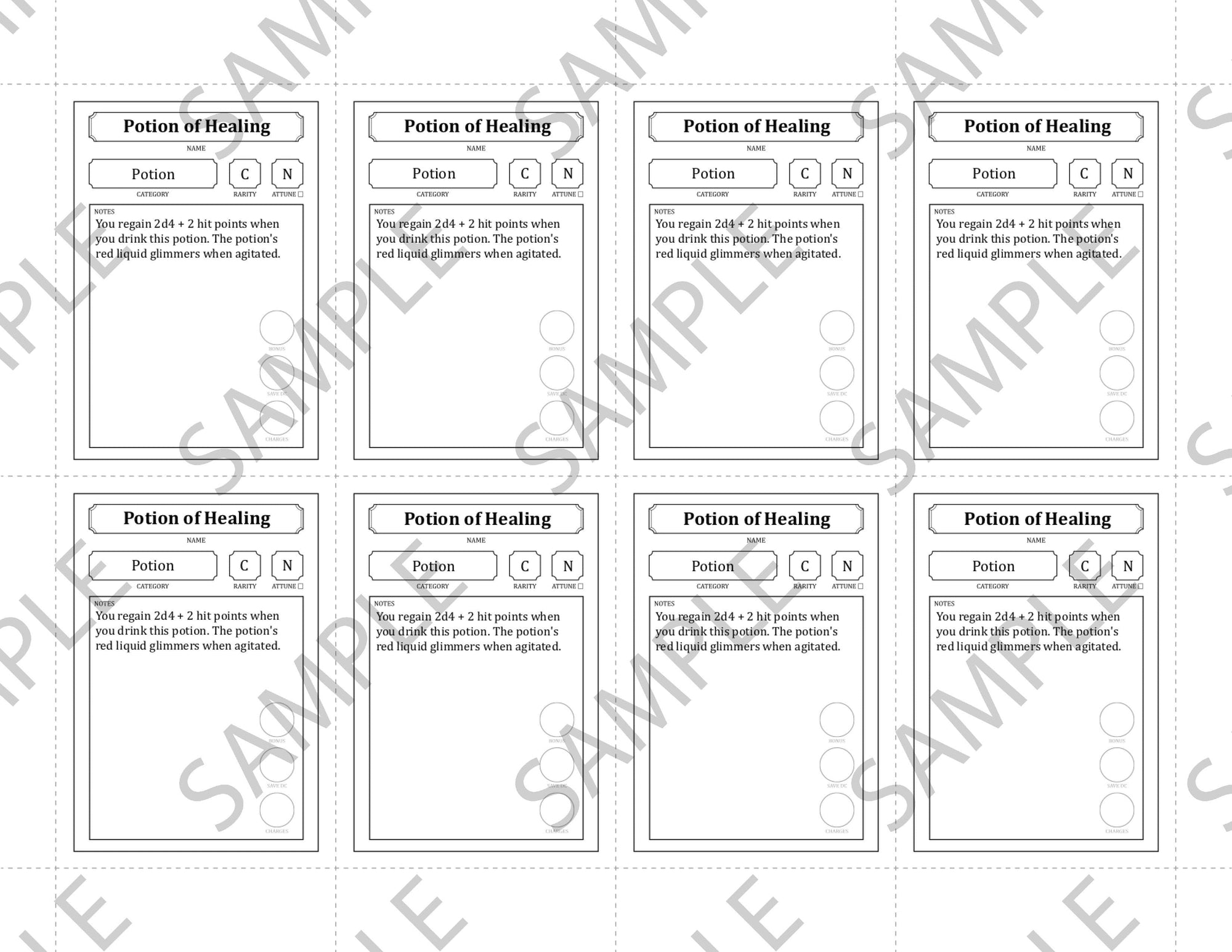 Item Cards Expansion Pack: 495 Pre-Filled Magic Items (5E - PDF) - The ...
