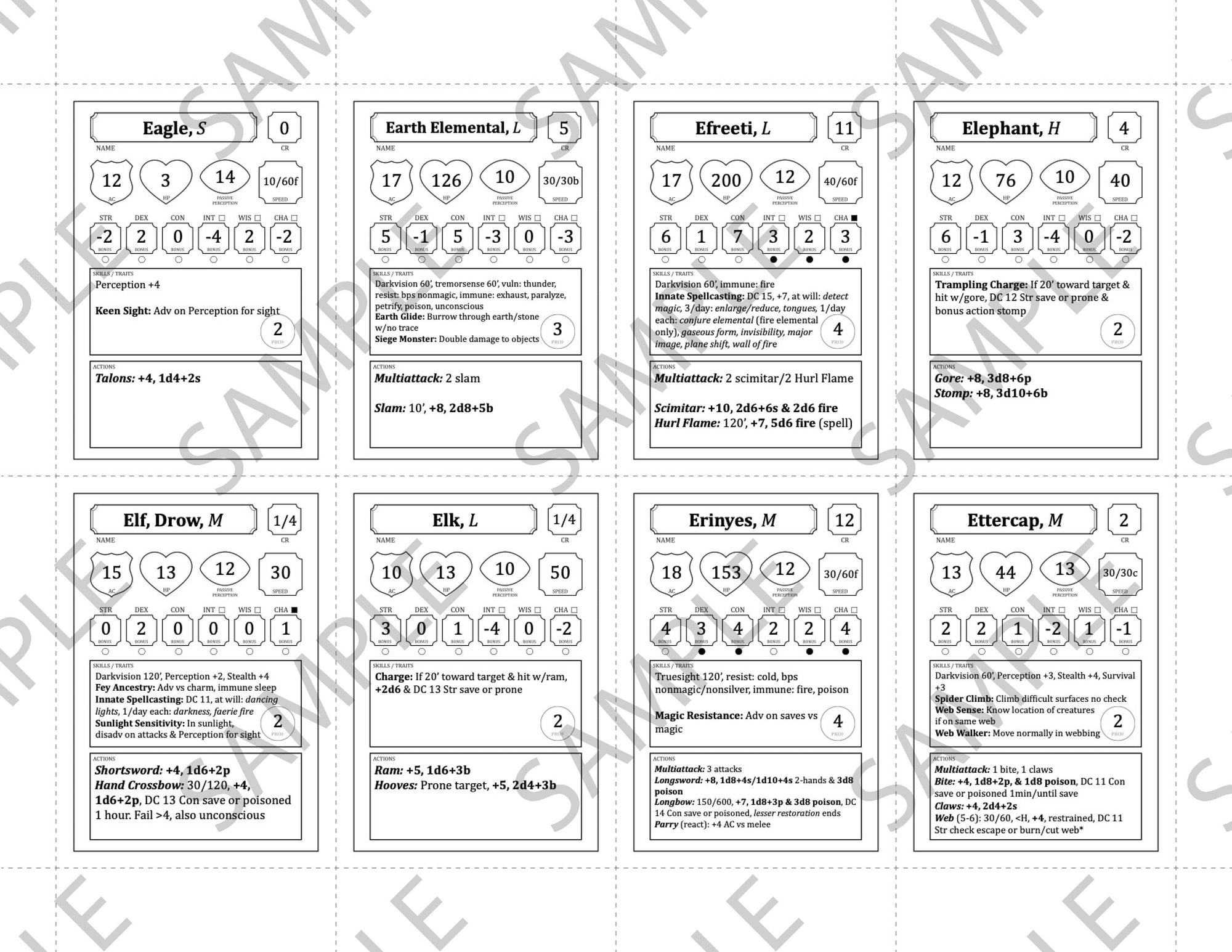 Ultimate Bundle: Combat Cards Full Set (5E - PDF) - The Arcane Library