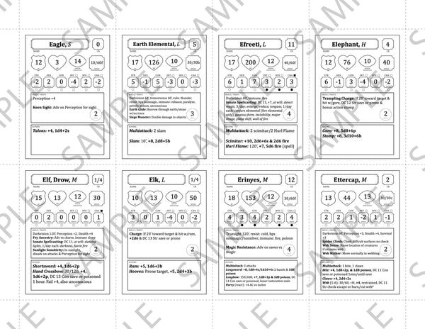 Ultimate Bundle: Combat Cards Full Set (5E - PDF) - The Arcane Library