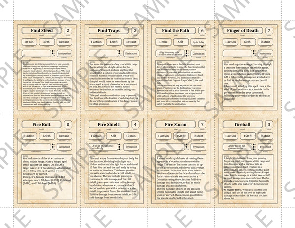 Combat Cards - The Arcane Library