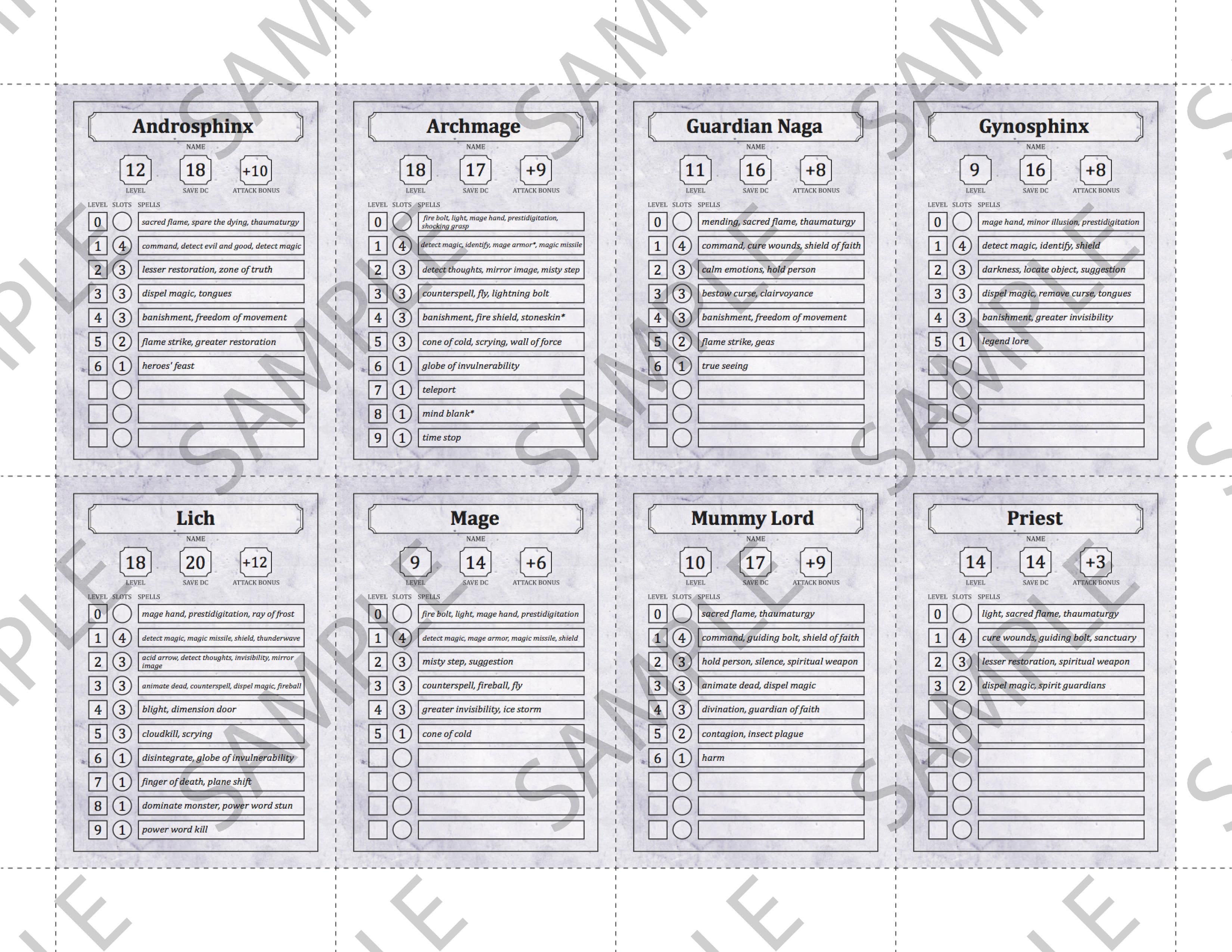 Monster Bundle: 357 Pre-Filled Monster Cards (5E - PDF) - The Arcane ...