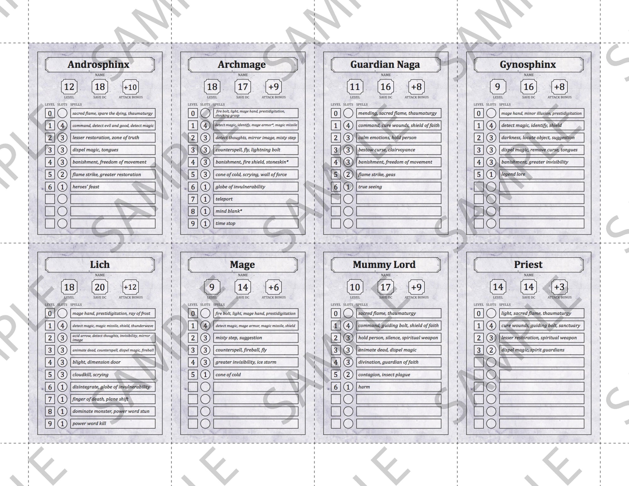 Ultimate Bundle: Combat Cards Full Set (5E - PDF) - The Arcane Library