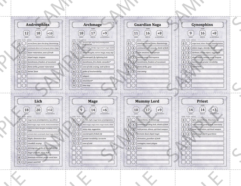 Ultimate Bundle: Combat Cards Full Set (5E - PDF) - The Arcane Library